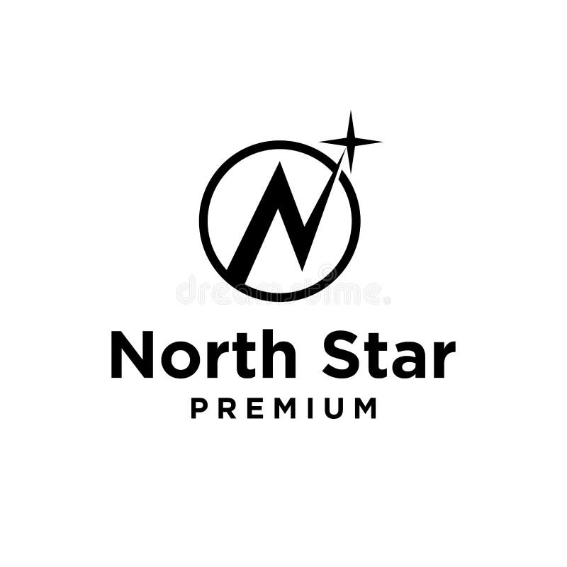 Letter a North Star Logo Design Vector Symbol Icon Illustration Stock ...