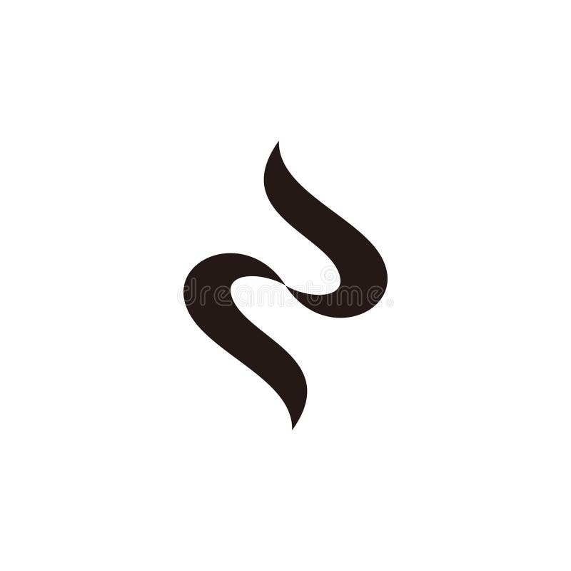 Letter N Number 2 Ribbon Fabric Logo Vector Stock Vector - Illustration ...