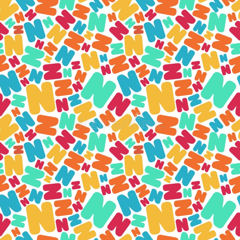 Letter B Mosaic, Kaleidoscopic Colorful Seamless Pattern For Kids Stock ...