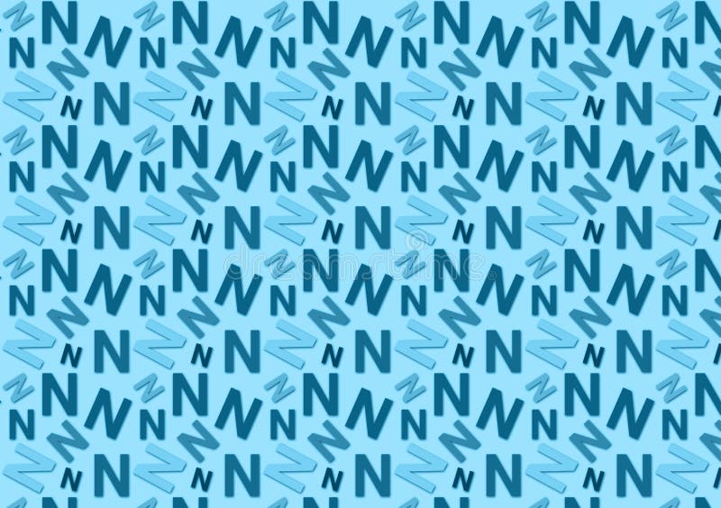 Letter N Pattern in Different Colored Blue Shades for Wallpaper Stock ...