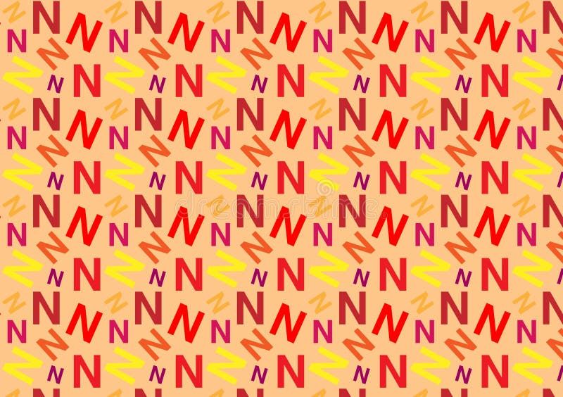 Letter N Pattern in Different Colored Shades for Wallpaper Stock Photo ...