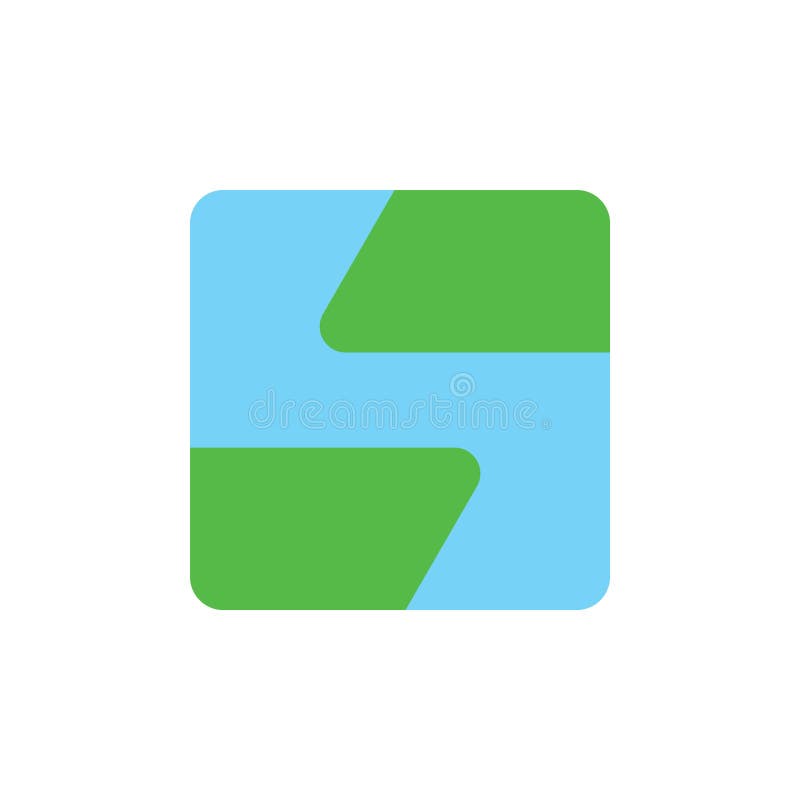 Letter N River Shape Simple Logo Vector Stock Vector - Illustration of ...