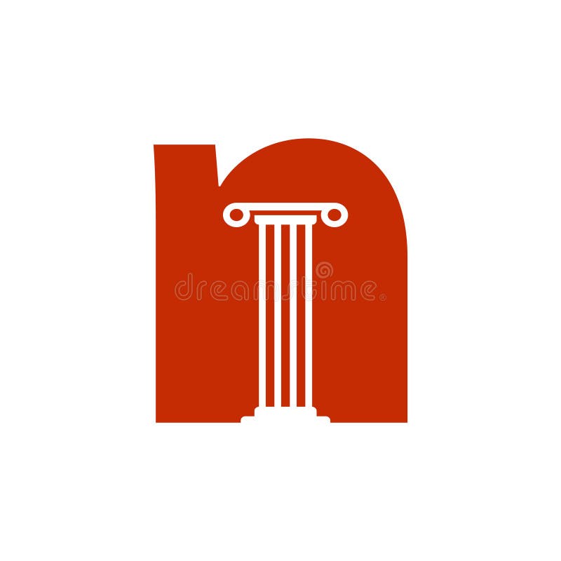 Letter N Roman column logo stock vector. Illustration of marble - 284251370