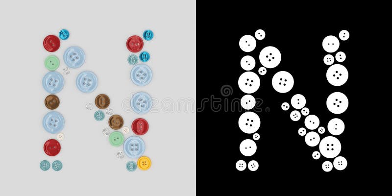 Letter S of Sewing Button Alphabet. Alphabet from Buttons . Letter from ...