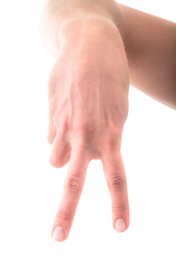 Letter N in Sign Language, on a White Background Stock Image - Image of ...