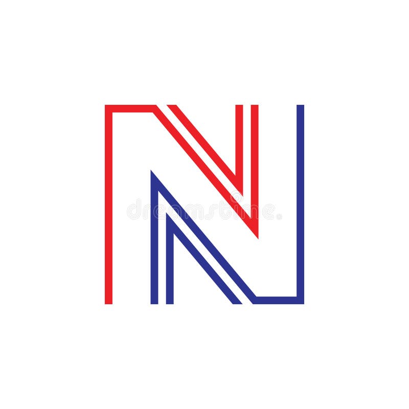 Letter N Square Geometric Lines Arrows Logo Vector Stock Vector ...