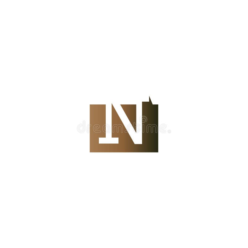 Letter N on the Square Icon Template Stock Vector - Illustration of ...