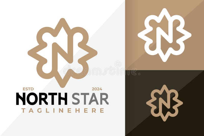 Letter N Star Logo Icon Vector Design Illustration Stock Vector ...