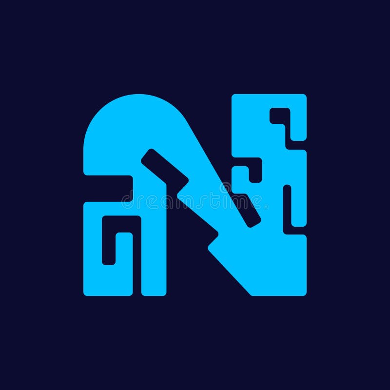 Letter N Tech Modern Logo, Icon for Business and Technology Brand ...