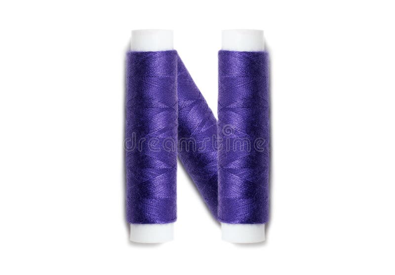 Letter of Y from Thread Spools, Isolated on White Background. Alphabet ...