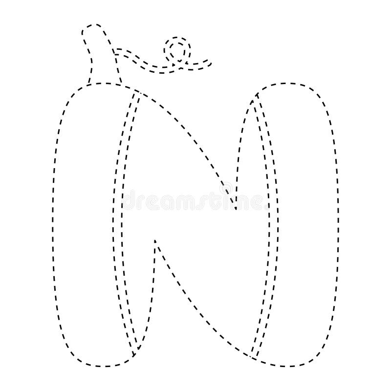 Letter N Tracing Worksheet for Kids Stock Vector - Illustration of kids ...