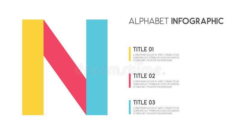 Letter N Vector Alphabet and Other Elements for Infographics Stock ...