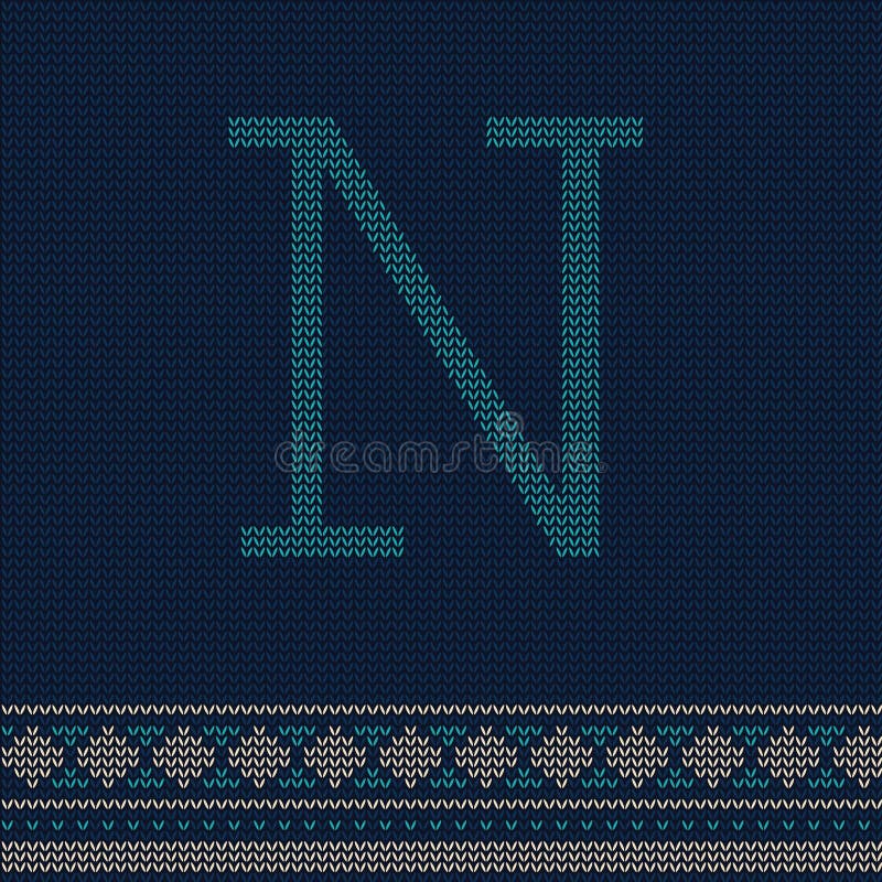 Letter N. Vector Illustration Decorative Design Stock Vector ...