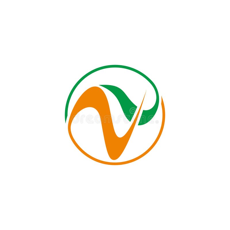 Letter Na Colorful Curves Abstract Logo Vector Stock Vector ...