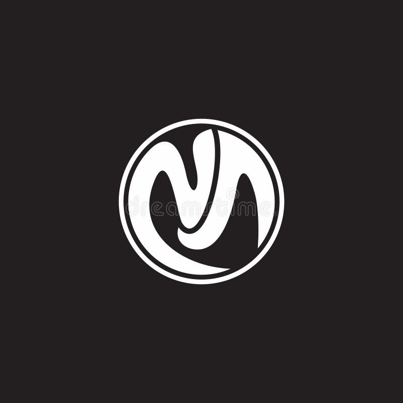 Letter Na Curves Circle Smooth Design Logo Vector Stock Vector ...