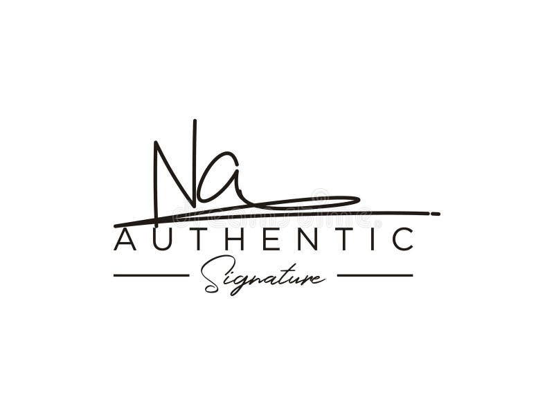 Letter NA Signature Logo Template Vector Stock Vector - Illustration of ...