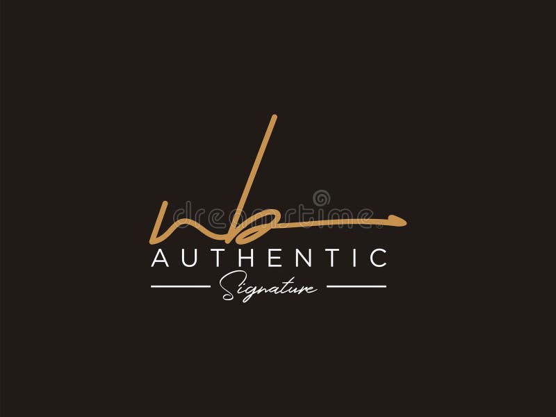 Letter NB Signature Logo Template Vector Stock Vector - Illustration of ...