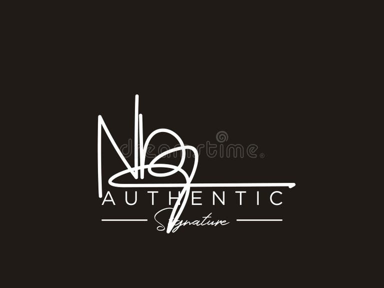 Letter NB Signature Logo Template Vector Stock Vector - Illustration of ...
