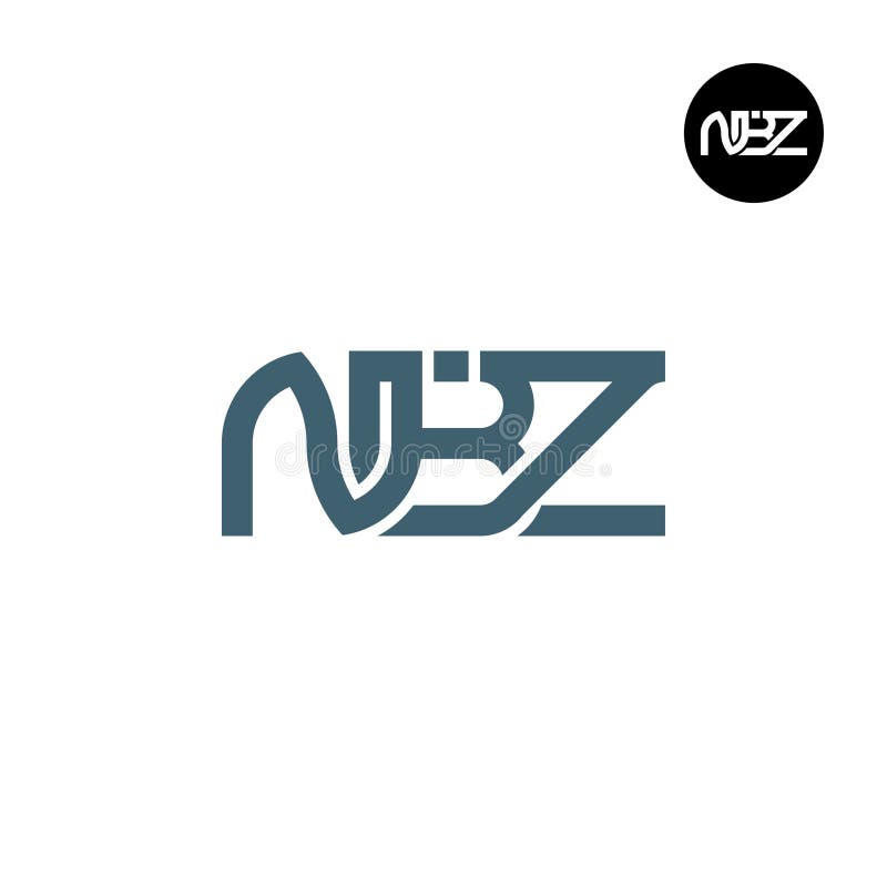 Letter NBZ Monogram Logo Design Stock Vector - Illustration of monogram ...
