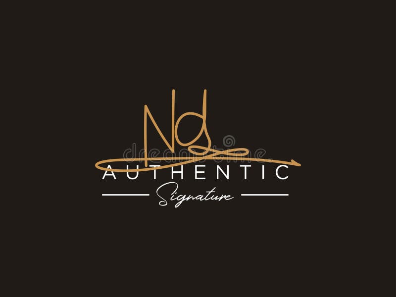 Letter ND Signature Logo Template Vector Stock Vector - Illustration of ...