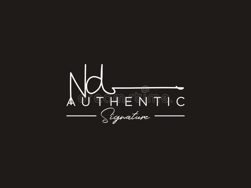 Letter ND Signature Logo Template Vector Stock Vector - Illustration of ...