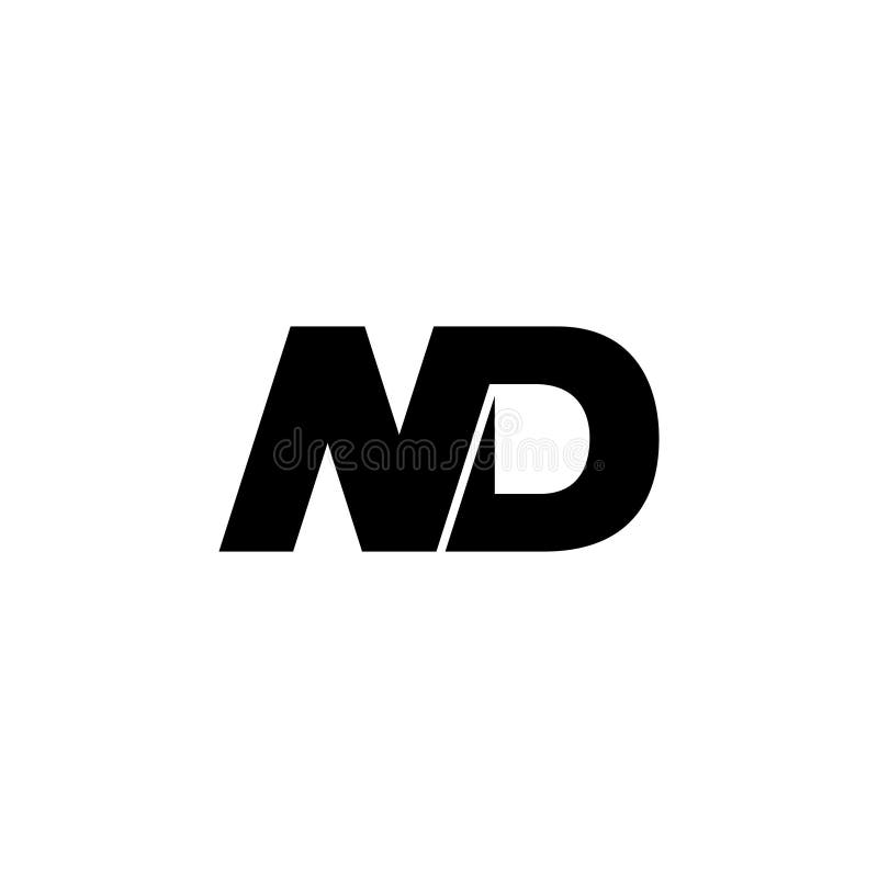 Letter ND Simple Monogram Logo Icon Design. Stock Vector - Illustration ...