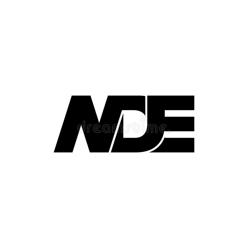 Letter NDE Simple Monogram Logo Icon Design. Stock Vector ...