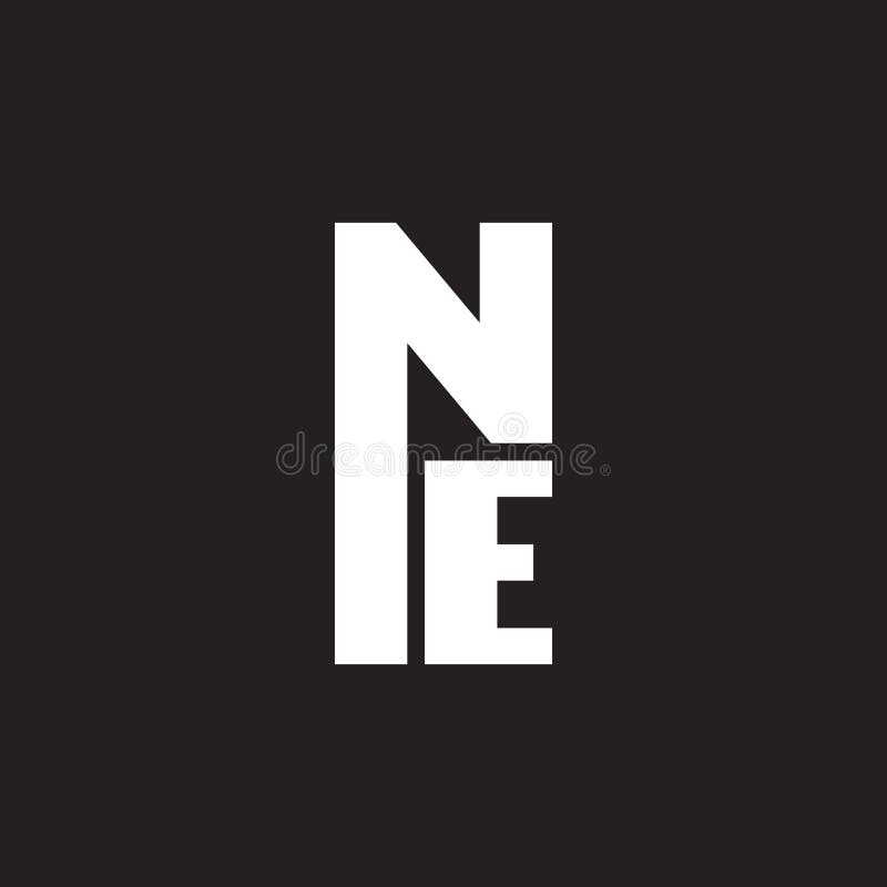 Letter Ne Linked Font Monochrome Logo Vector Stock Illustration ...