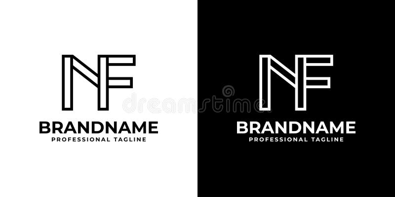Letter NF Monogram Logo, Suitable for Any Business with NF or FN ...