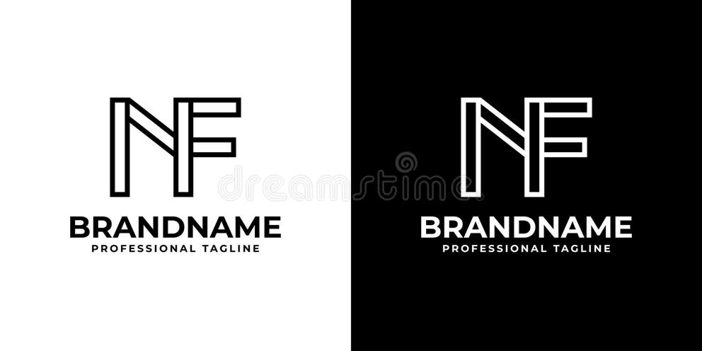 Letter NF Monogram Logo, Suitable for Any Business with NF or FN ...