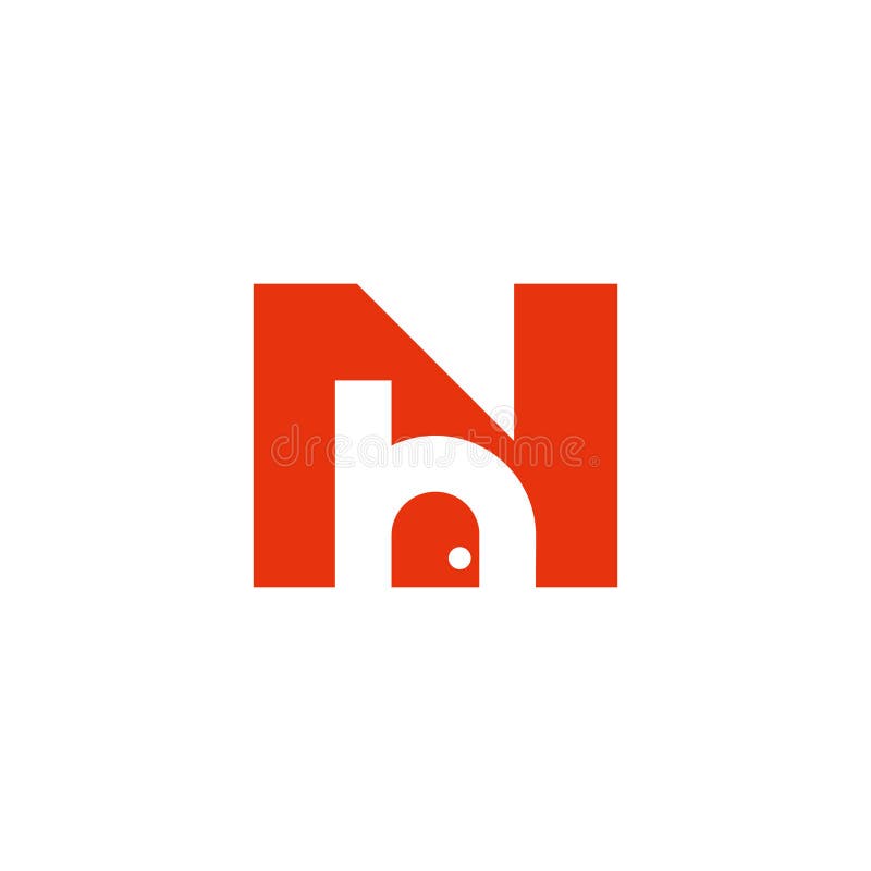 Letter Nh Home Simple Abstract Font Logo Vector Stock Vector ...