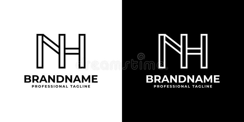 Letter NH Monogram Logo, Suitable for Any Business with NH or HN ...