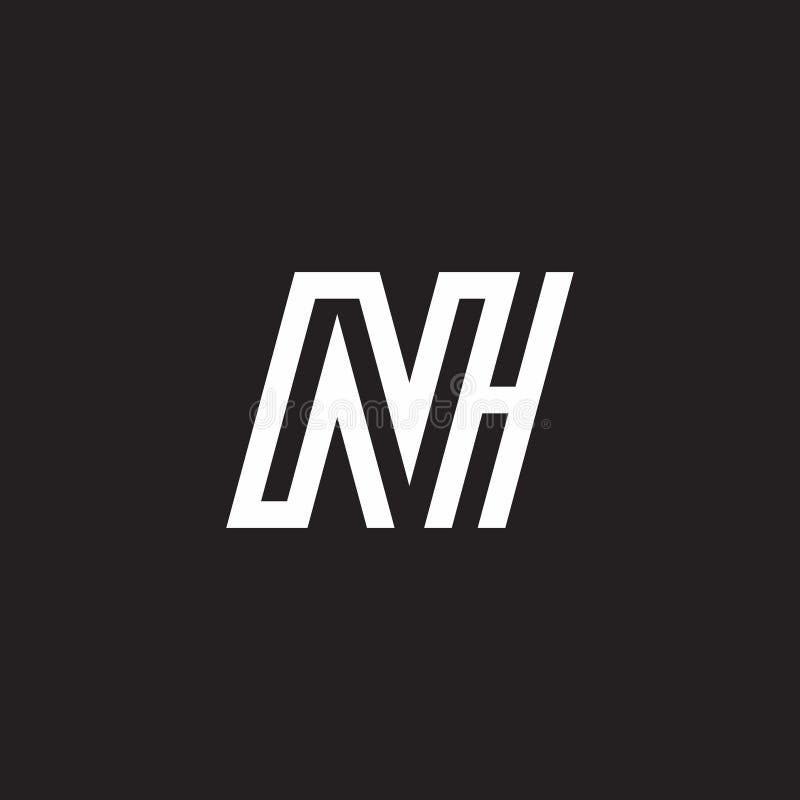 Letter Nh Stripes Geometric Lines Logo Vector Stock Vector ...