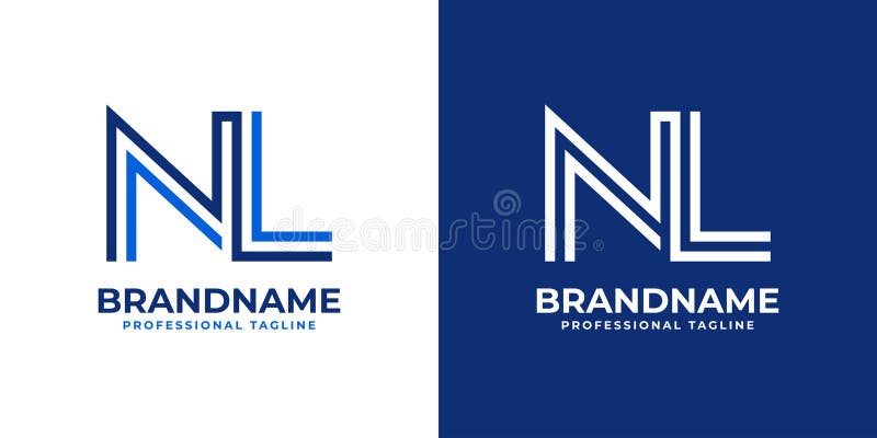 Letter NL Line Monogram Logo, Suitable for Business with NL or LN ...