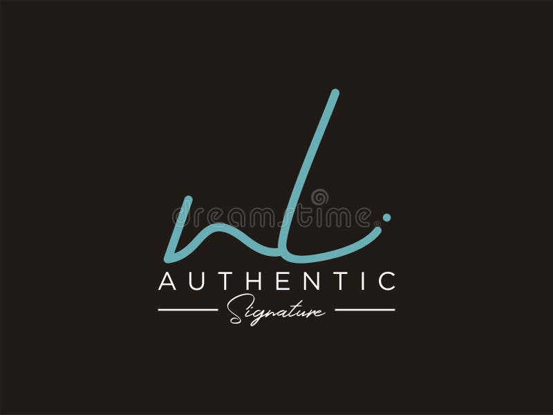 Letter NL Signature Logo Template Vector Stock Vector - Illustration of ...