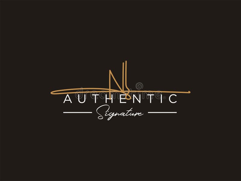 Letter NL Signature Logo Template Vector Stock Vector - Illustration of ...