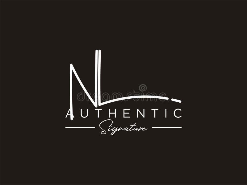 Letter NL Signature Logo Template Vector Stock Vector - Illustration of ...