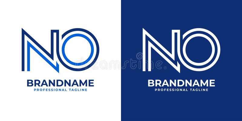 Letter NO Line Monogram Logo, Suitable for Business with NO or on ...