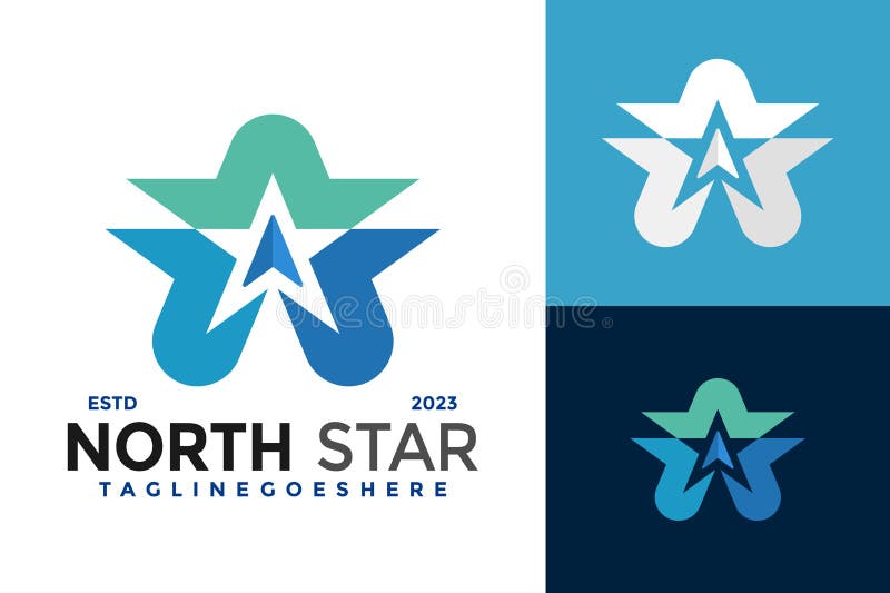 Letter a North Star Logo Design Vector Symbol Icon Illustration Stock ...
