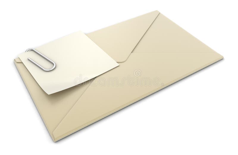 Letter and Note (clipping Path Included) Stock Illustration ...