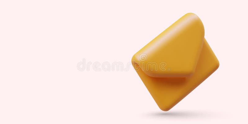 Letter Notification. 3d Email Symbol Stock Vector - Illustration of ...