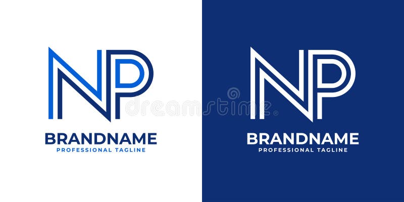 Letter NP Line Monogram Logo, Suitable for Business with NP or PN ...