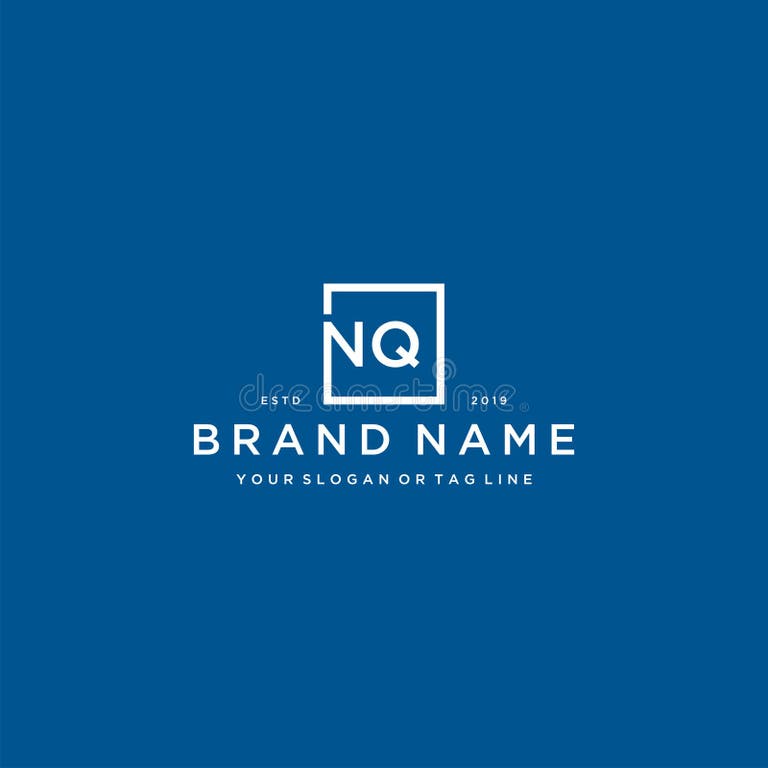 Letter NQ with a Square Design Vector Stock Vector - Illustration of ...