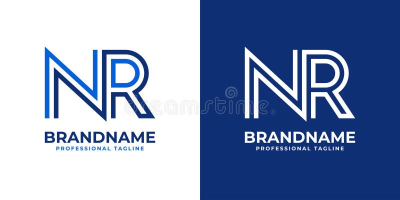 Letter NR Line Monogram Logo, Suitable for Business with NR or RN ...