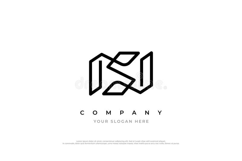 Letter NS Logo or SN Monogram Logo Design Stock Vector - Illustration ...