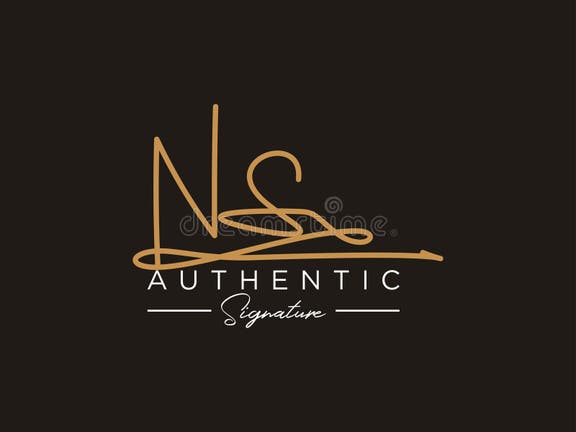 Letter NS Signature Logo Template Vector Stock Vector - Illustration of ...