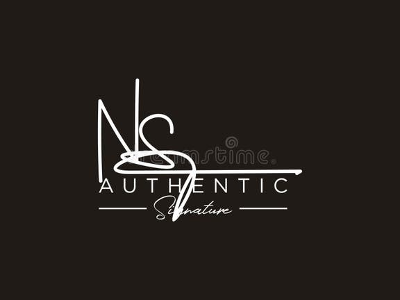 Letter NS Signature Logo Template Vector Stock Vector - Illustration of ...
