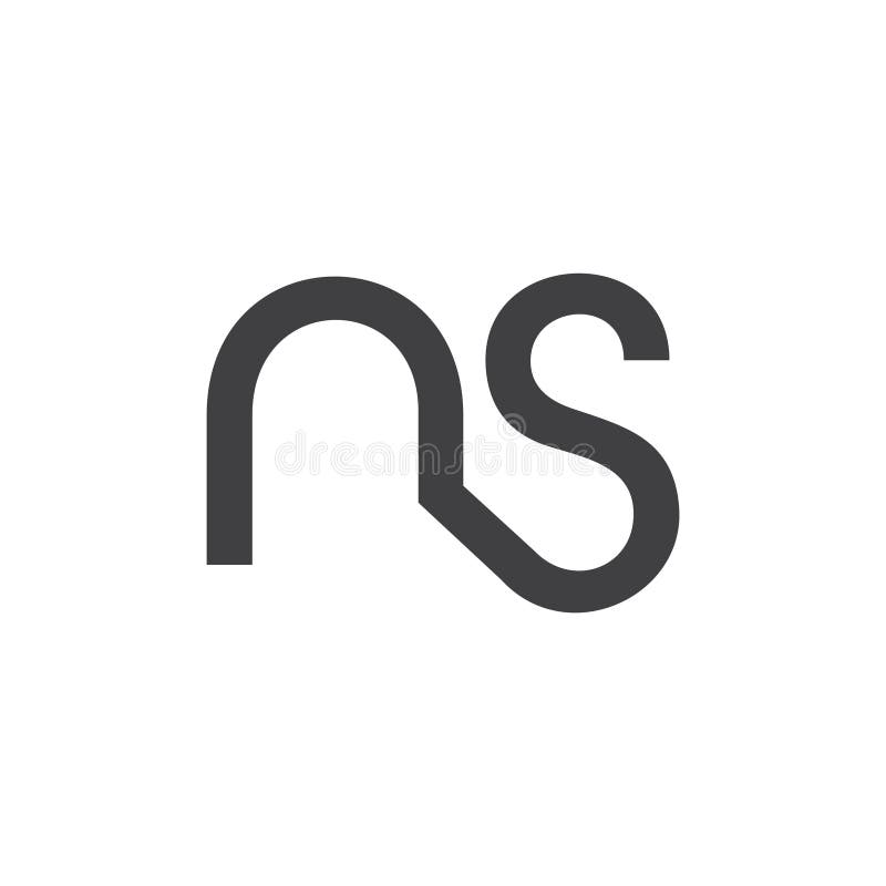 Letter Ns Simple Linked Line Logo Vector Stock Vector - Illustration of ...