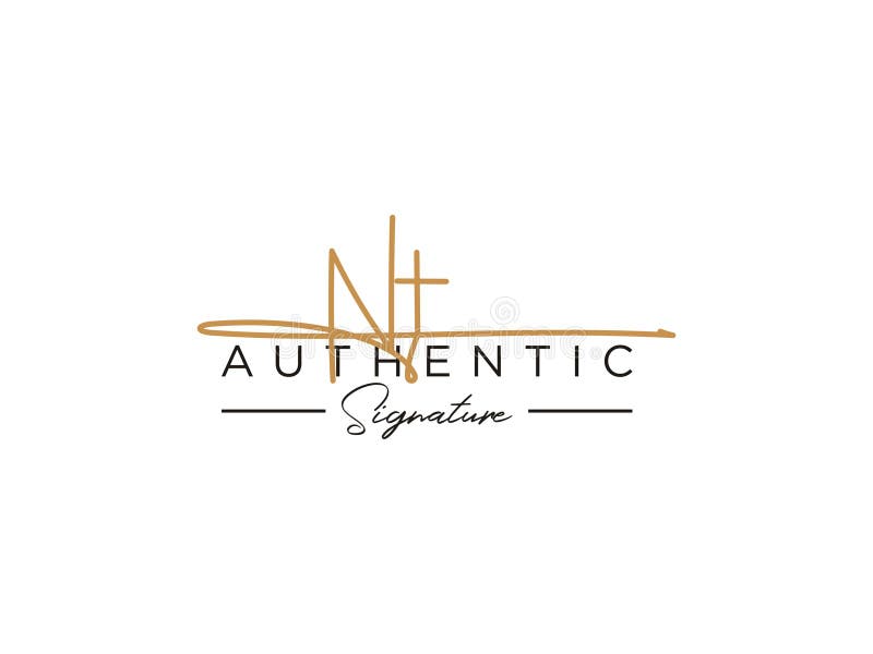 Letter NT Signature Logo Template Vector Stock Vector - Illustration of ...