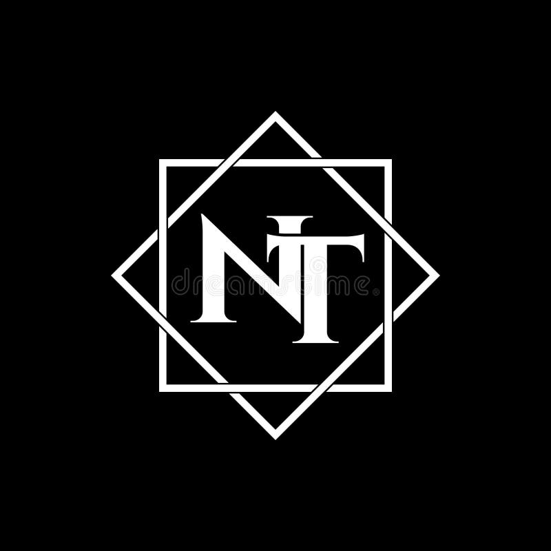 Letter NT Simple Monogram Logo Icon Design. Stock Vector - Illustration ...